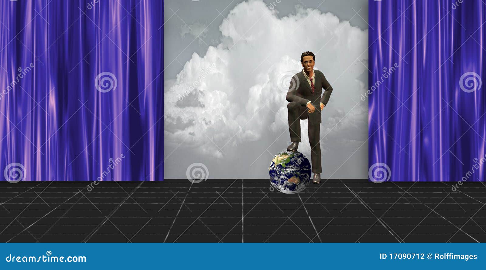 Earth under foot stock illustration. Illustration of master - 17090712