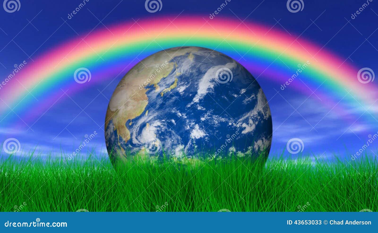 Earth Under a Rainbow stock video. Video of globe, loopable - 43653033
