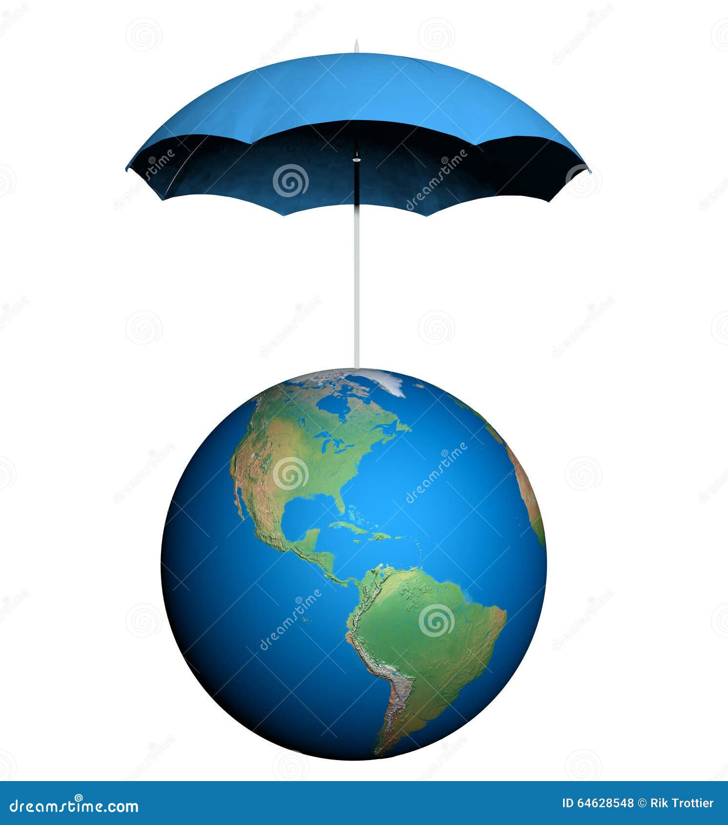 Earth under Umbrella stock illustration. Illustration of protected ...
