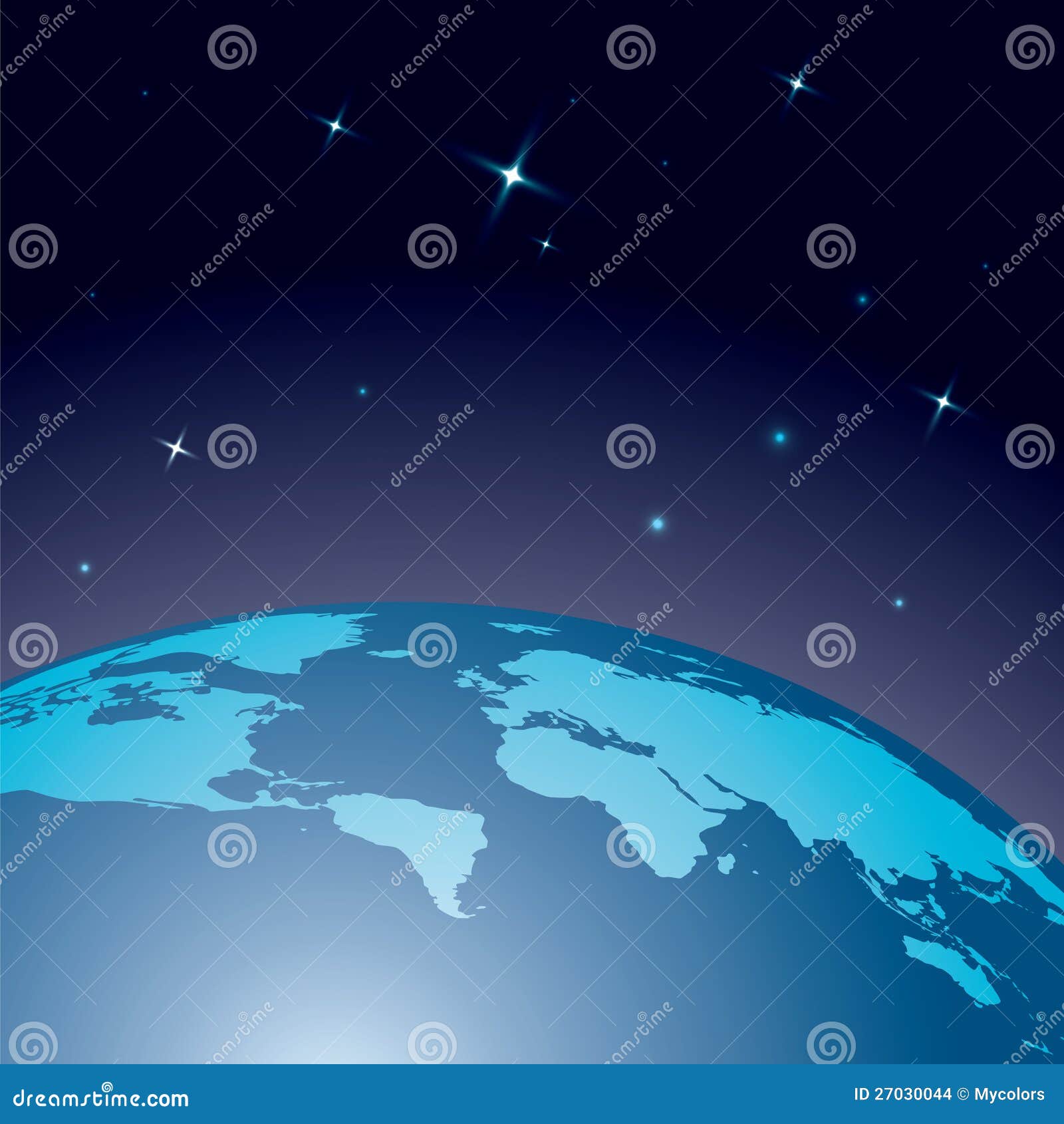Earth and Universe - Vector Stock Vector - Illustration of blue, light ...