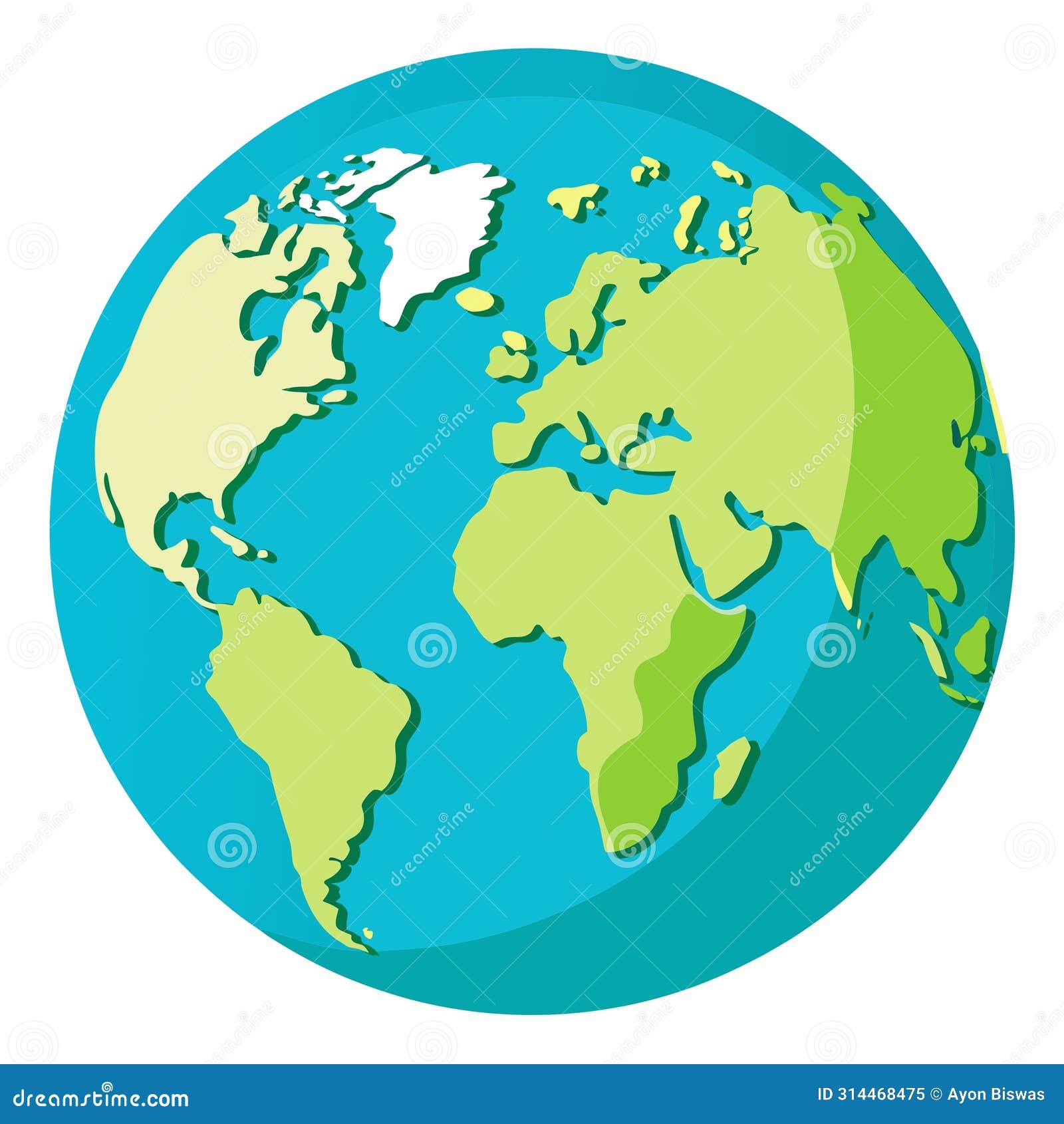 Earth Vector Illustration Unique Creative Design Colorful Stock Vector ...