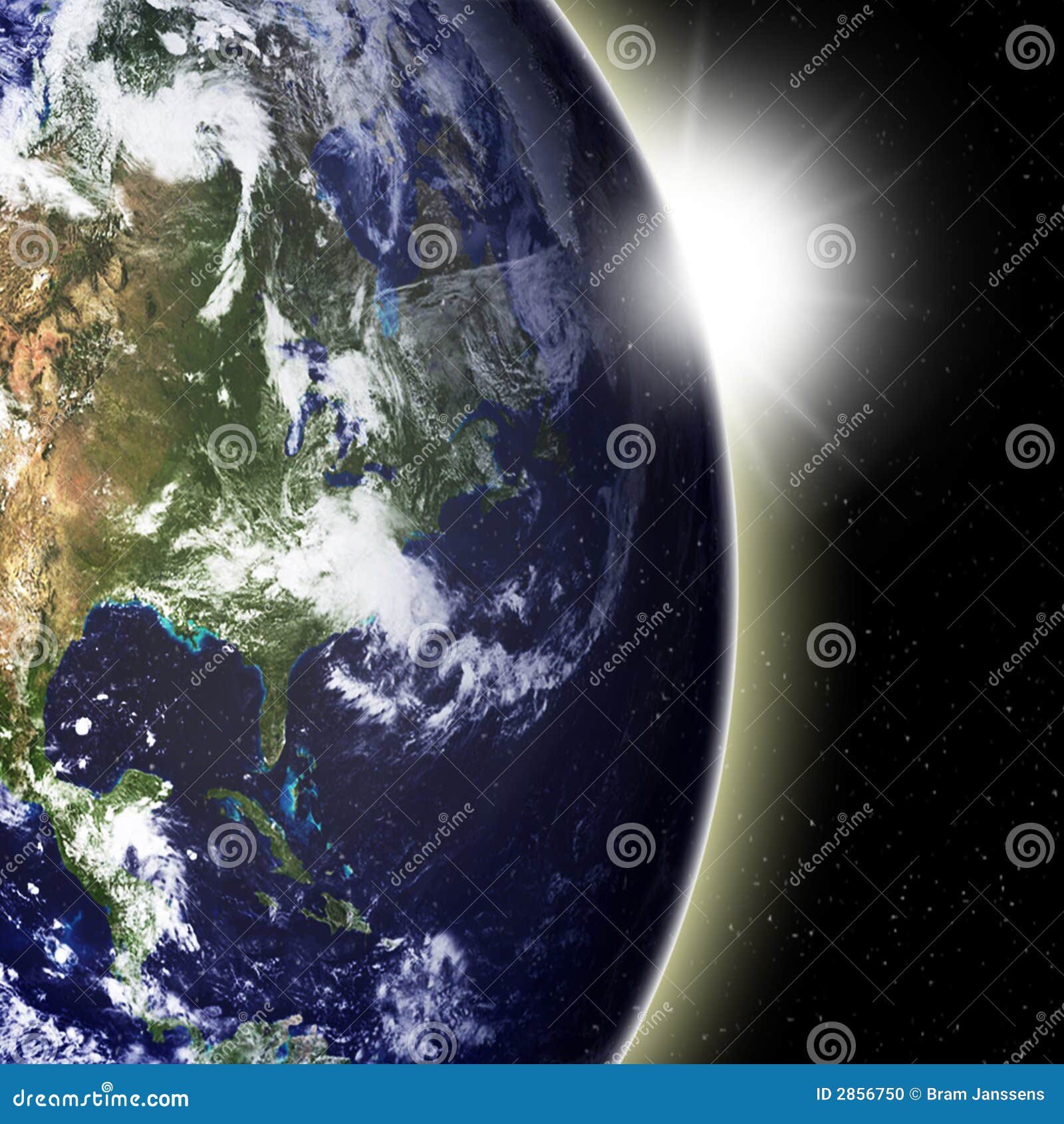 Earth view stock illustration. Illustration of stars, flame - 2856750