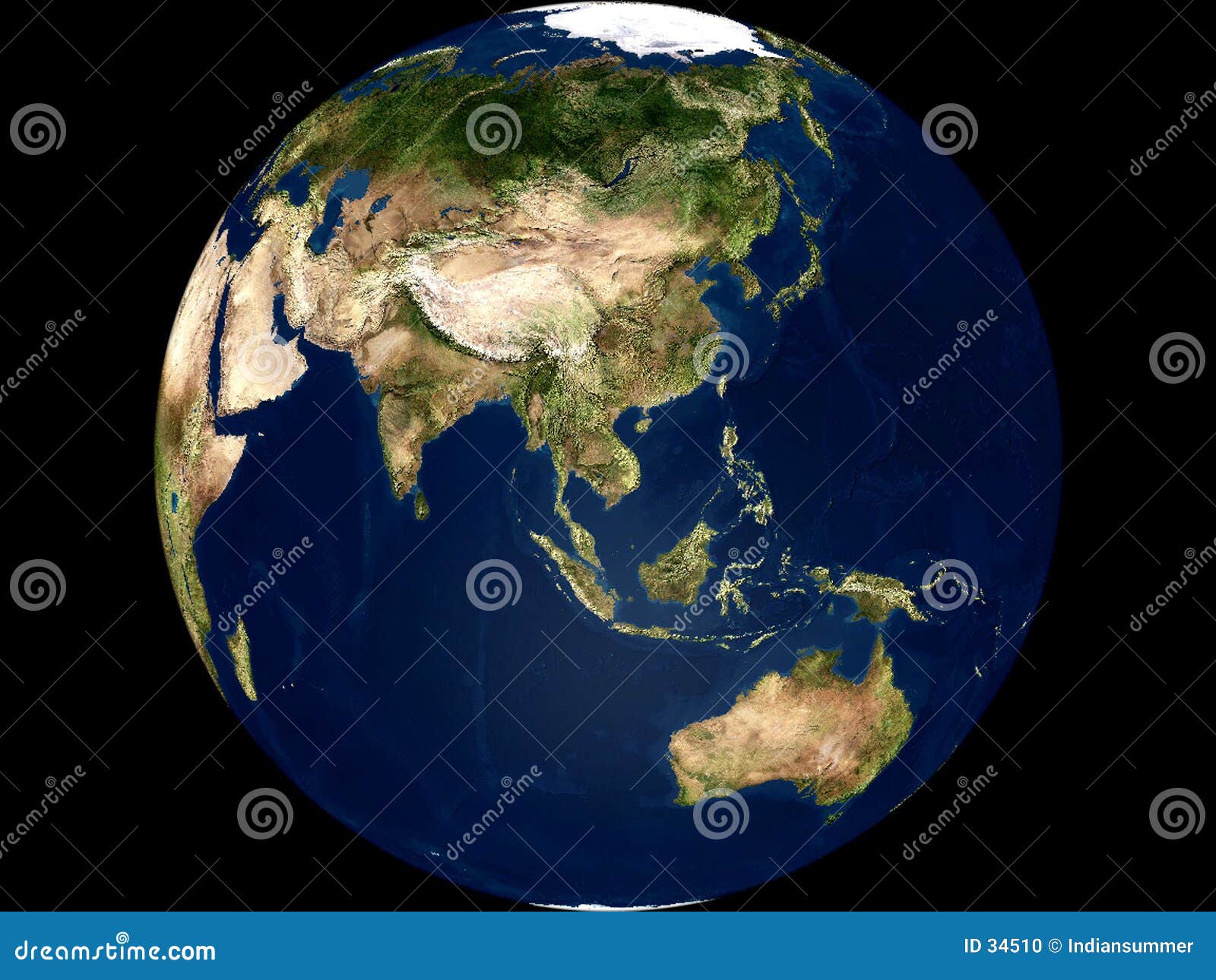 Earth View - Asia And Australia Royalty-Free Stock Image ...