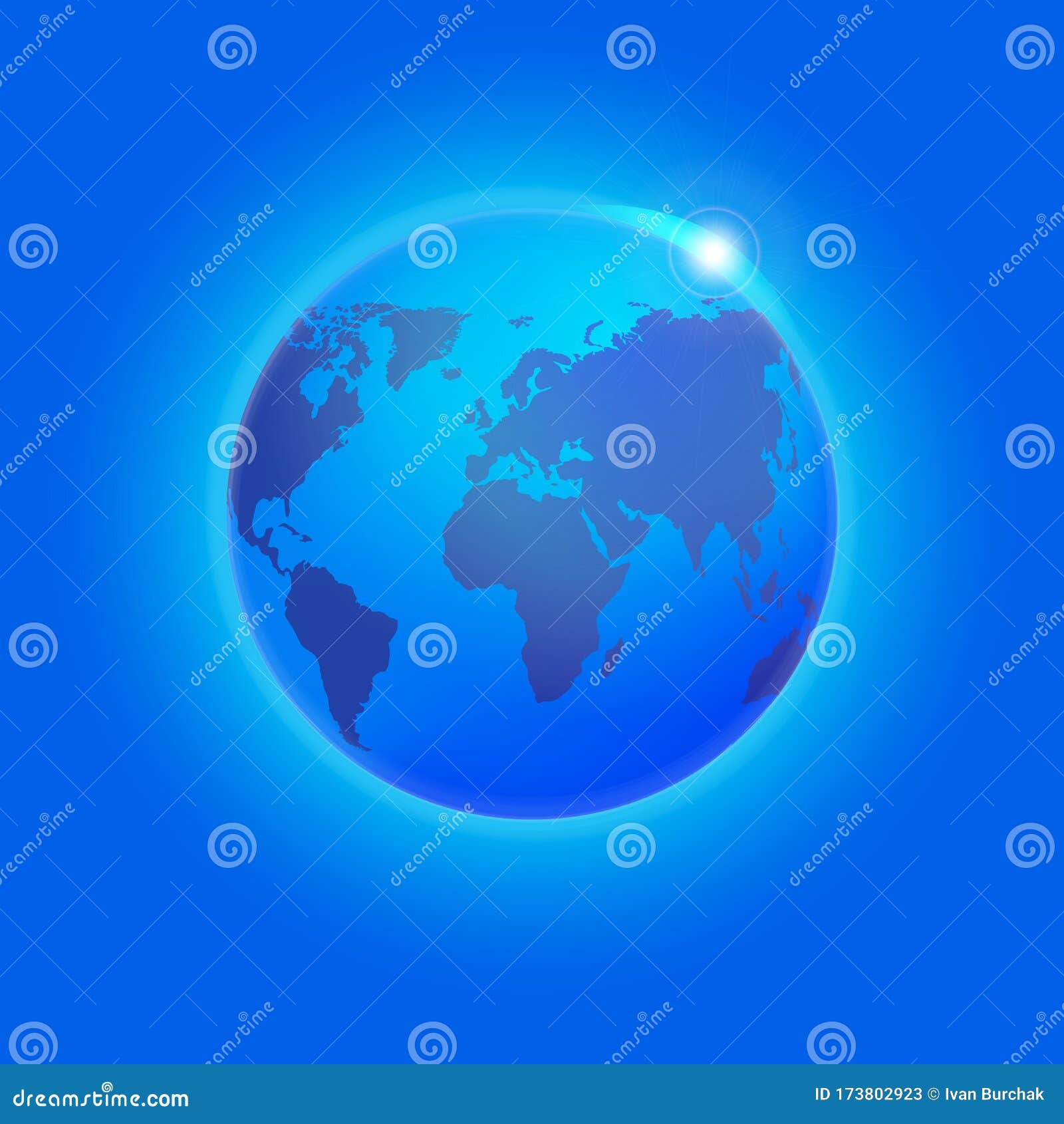 Earth. View from Space. Day. Dawn Stock Vector - Illustration of ...