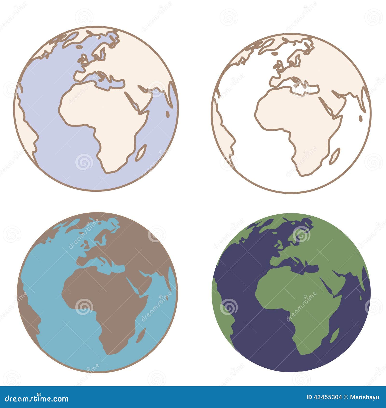 Earth in vintage colors stock vector. Illustration of vintage - 43455304