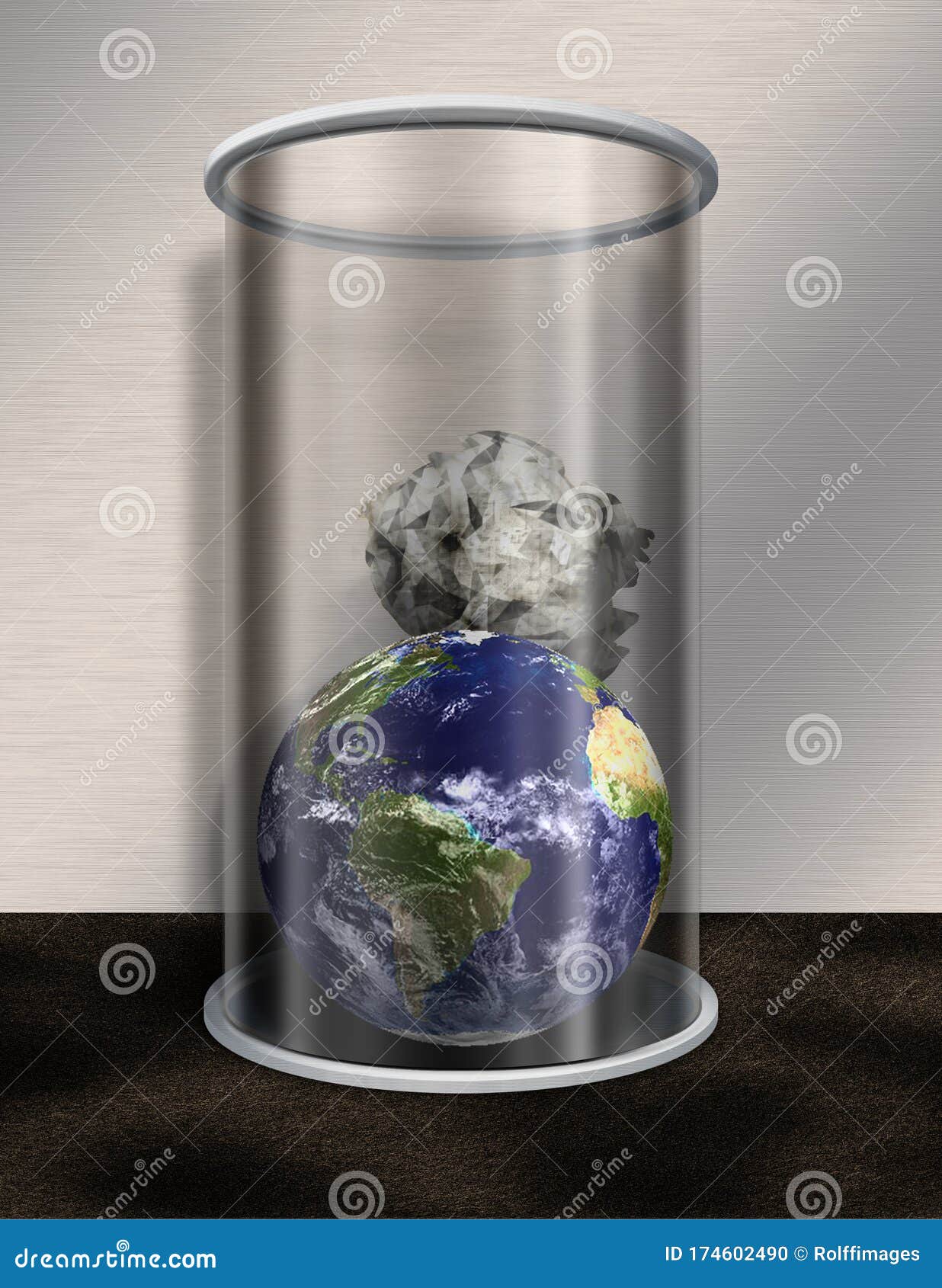 Earth waste stock illustration. Illustration of effect - 174602490
