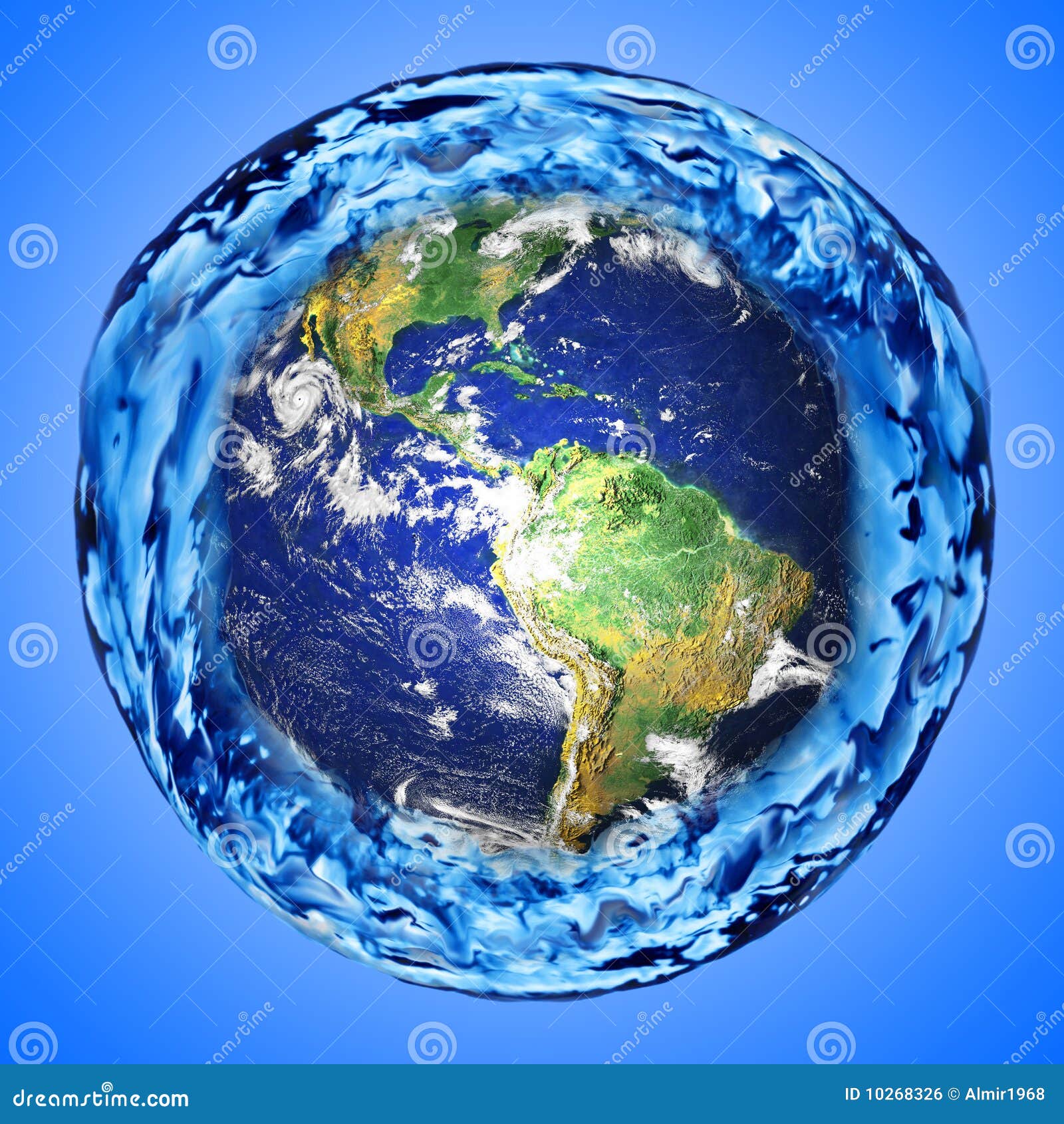 Earth and water stock illustration. Illustration of concept - 10268326