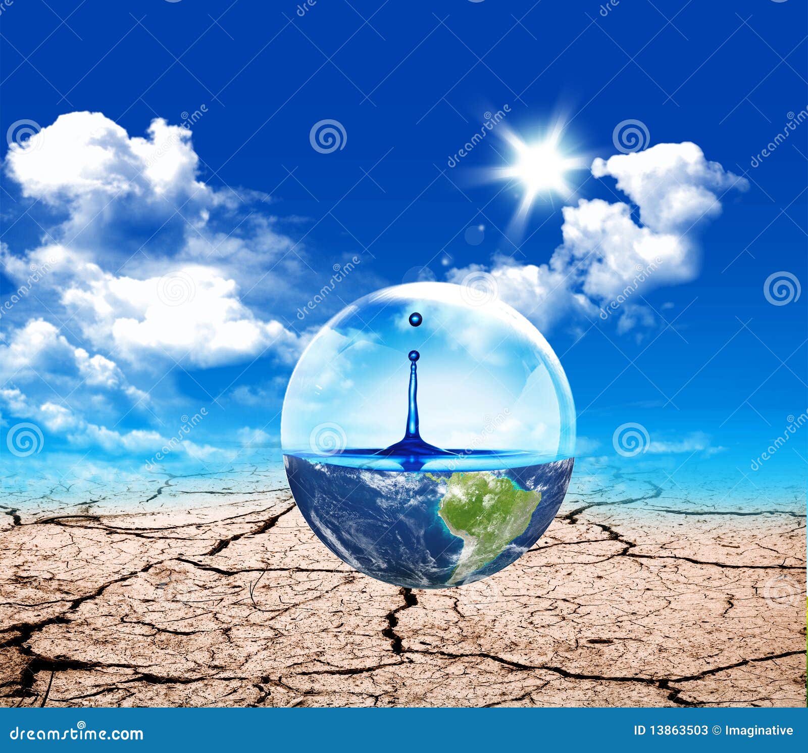 Earth water stock illustration. Illustration of protect - 13863503