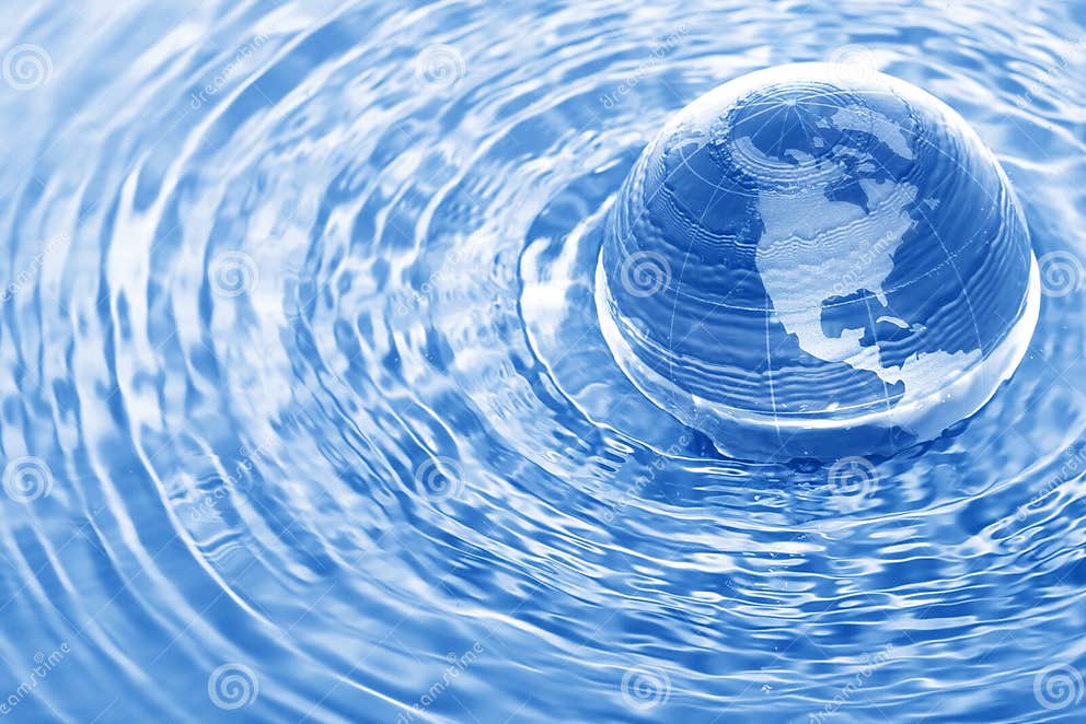 Earth in water stock photo. Image of blue, concept, global - 5403288