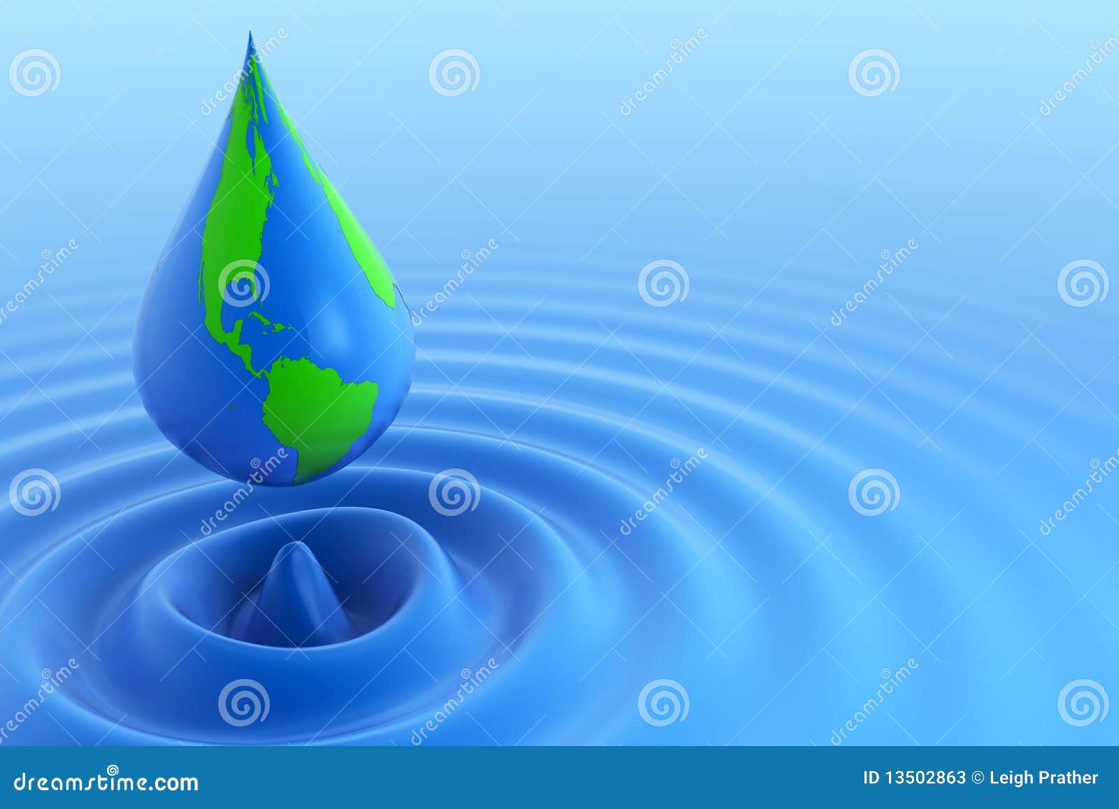 Earth water drop stock illustration. Illustration of ripple - 13502863