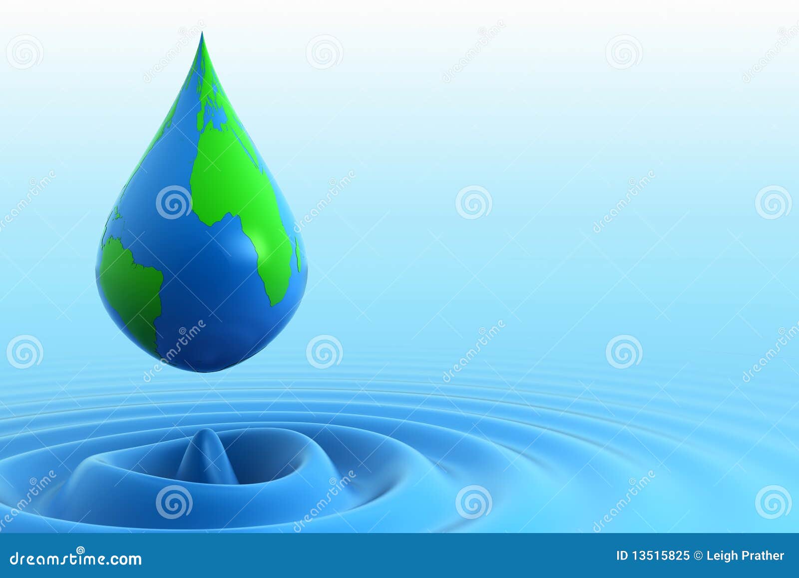 Earth water drop stock illustration. Illustration of ecology - 13515825