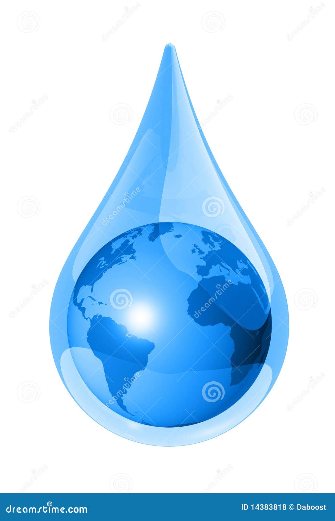 Earth water drop stock illustration. Illustration of isolated - 14383818