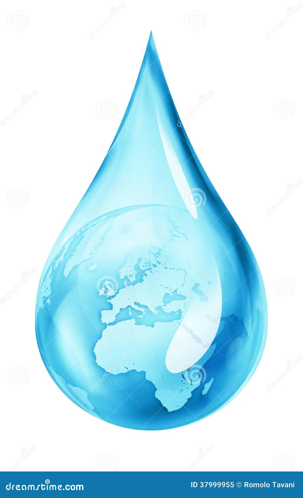 Earth In Water Drop Royalty Free Stock Photo - Image: 37999955