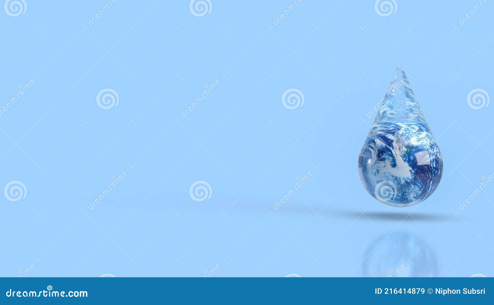 The Earth in Water Drop for Ecology Concept 3d Rendering Stock ...