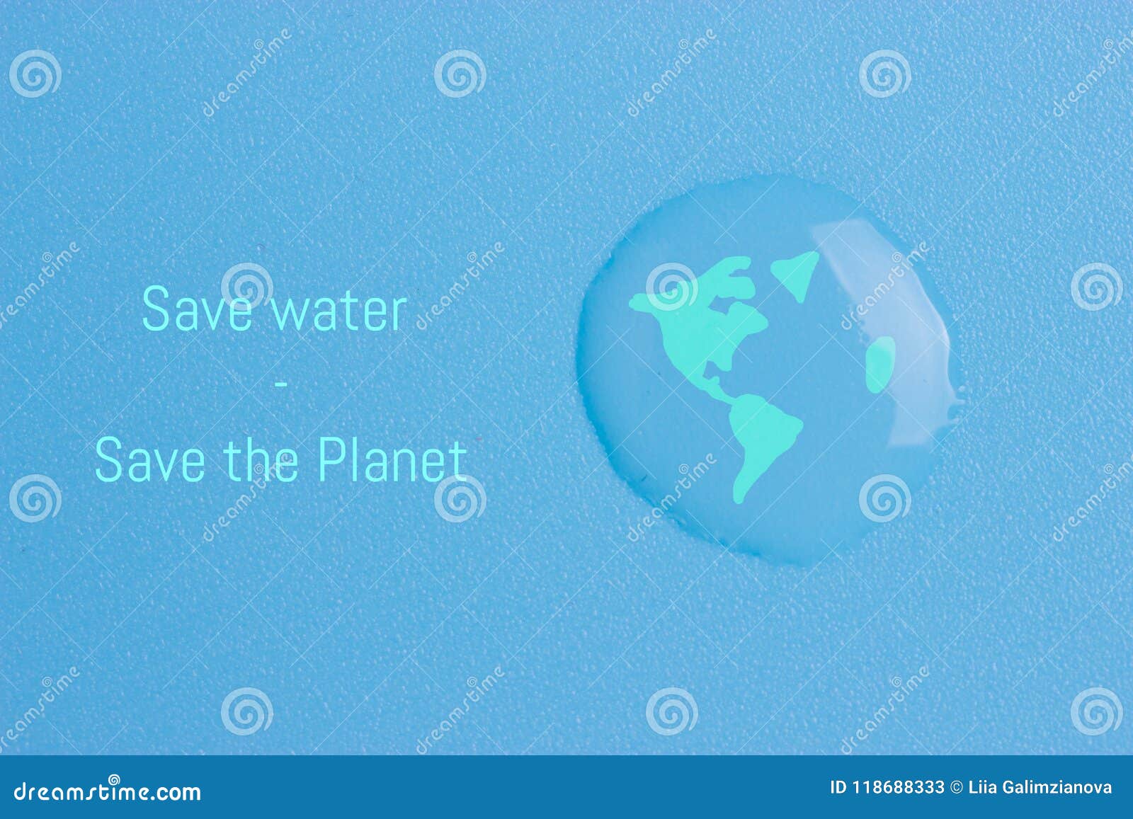 Earth in Water Drop Reflection Stock Illustration - Illustration of ...