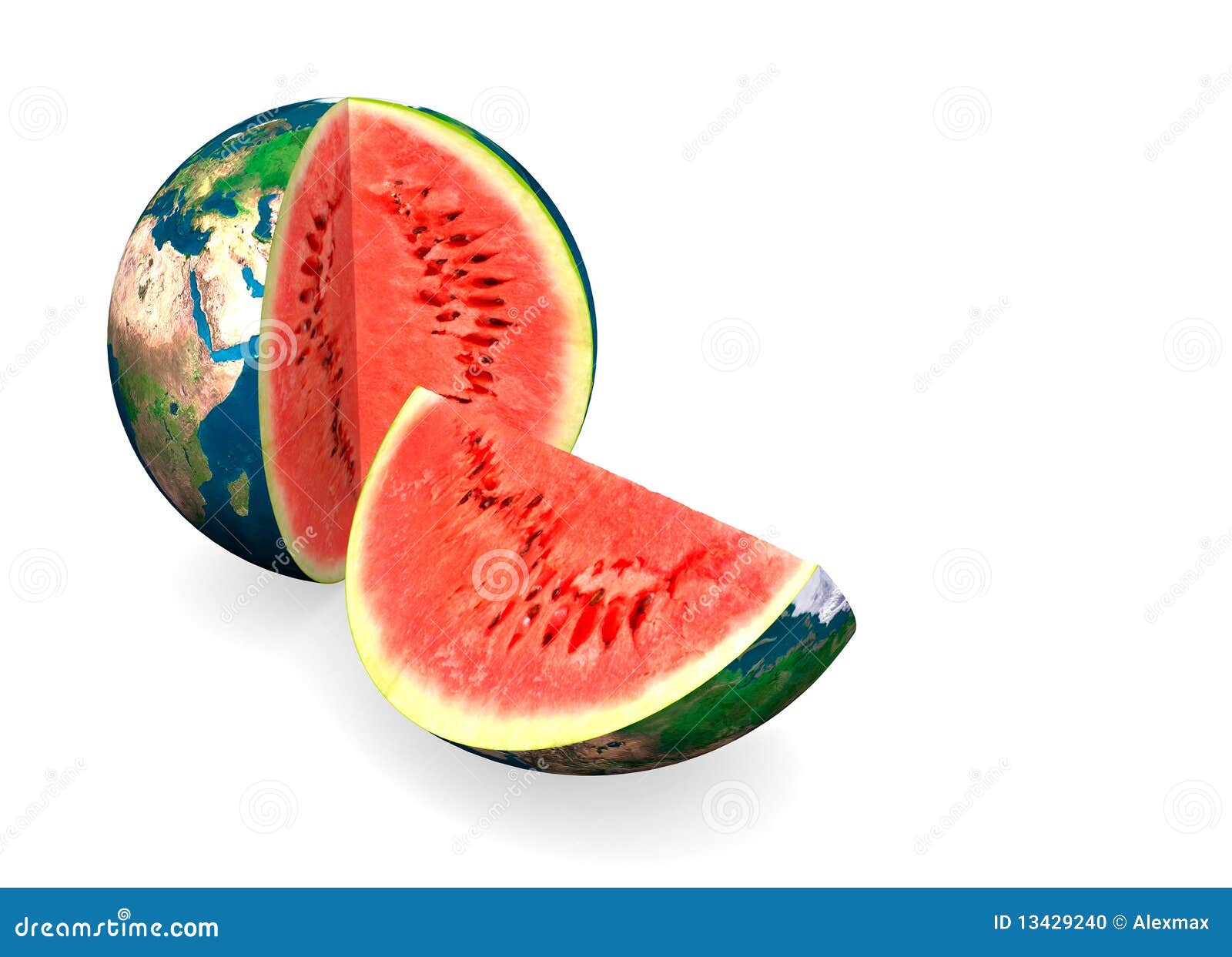 Earth Water Melon stock illustration. Illustration of core - 13429240