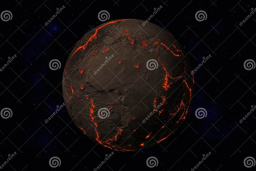 Earth without Water and Plants Stock Illustration - Illustration of ...