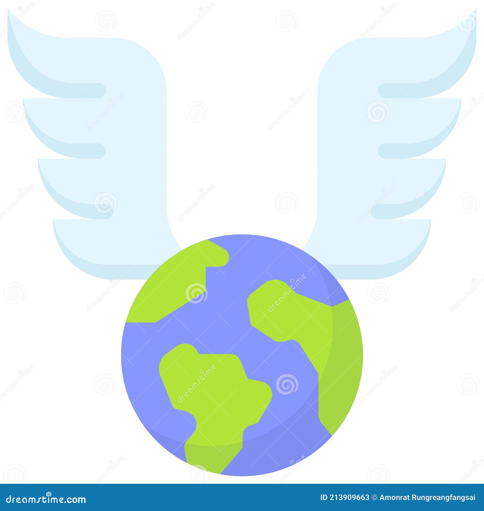 Earth with Wings Icon, Earth Day Related Vector Stock Vector ...