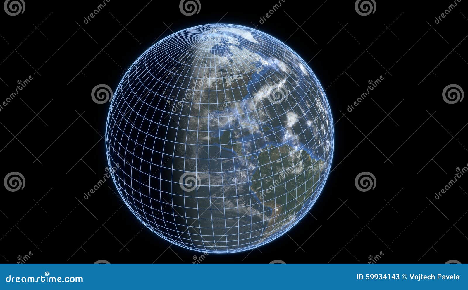 Earth with wireframe. stock illustration. Illustration of earth - 59934143