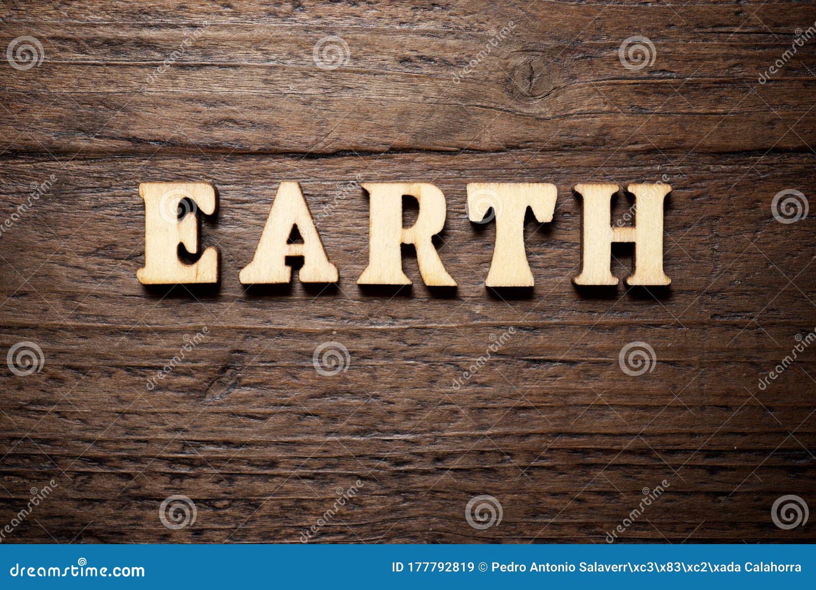 Earth Word Made Of Wooden Letters On White Stock Photo | CartoonDealer ...