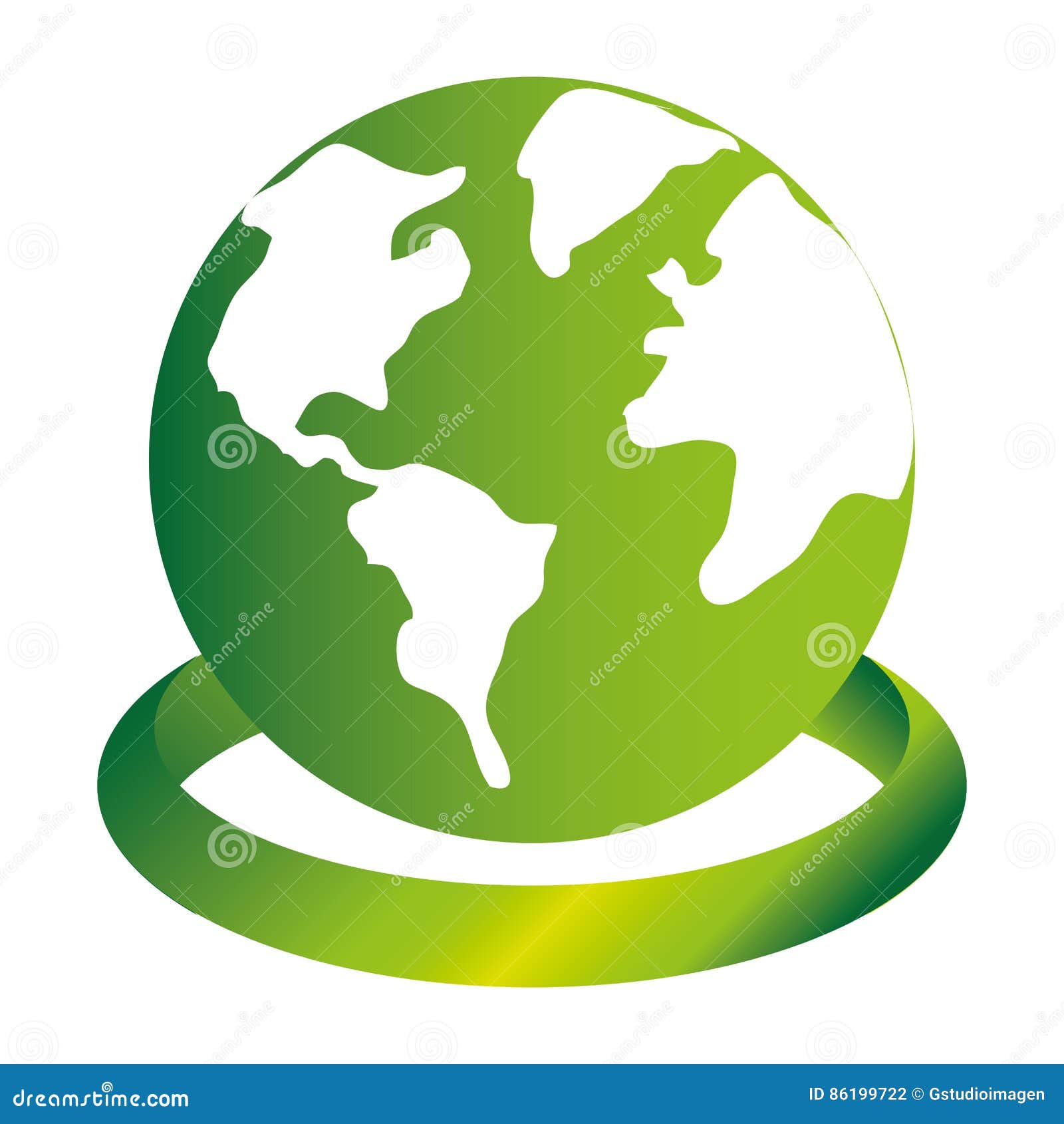 Earth World with Circular Base in 3d Stock Vector - Illustration of ...