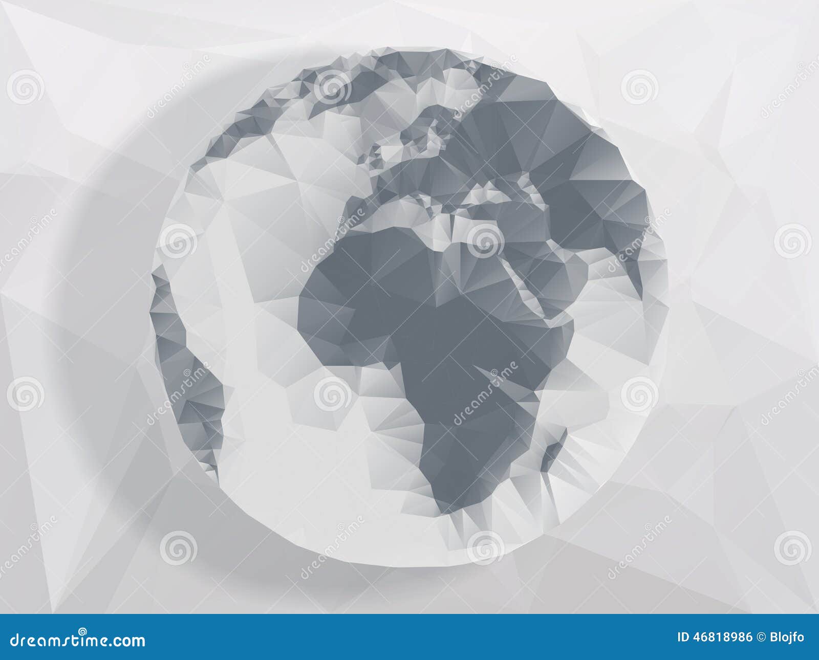 Earth stock vector. Illustration of world, polygon, planet - 46818986