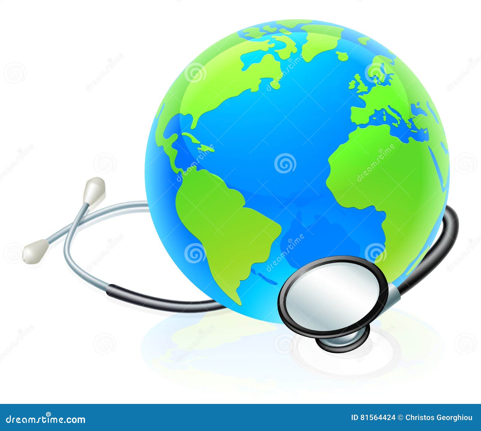 Earth World Globe Stethoscope Health Concept Stock Vector ... Earth World Globe Stethoscope Health Concept Stock Vector ...