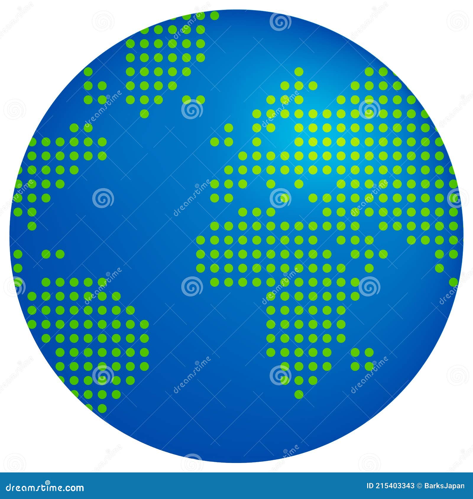 Earth World Map Drawn with Round Dots Vector Illustration Stock Vector ...