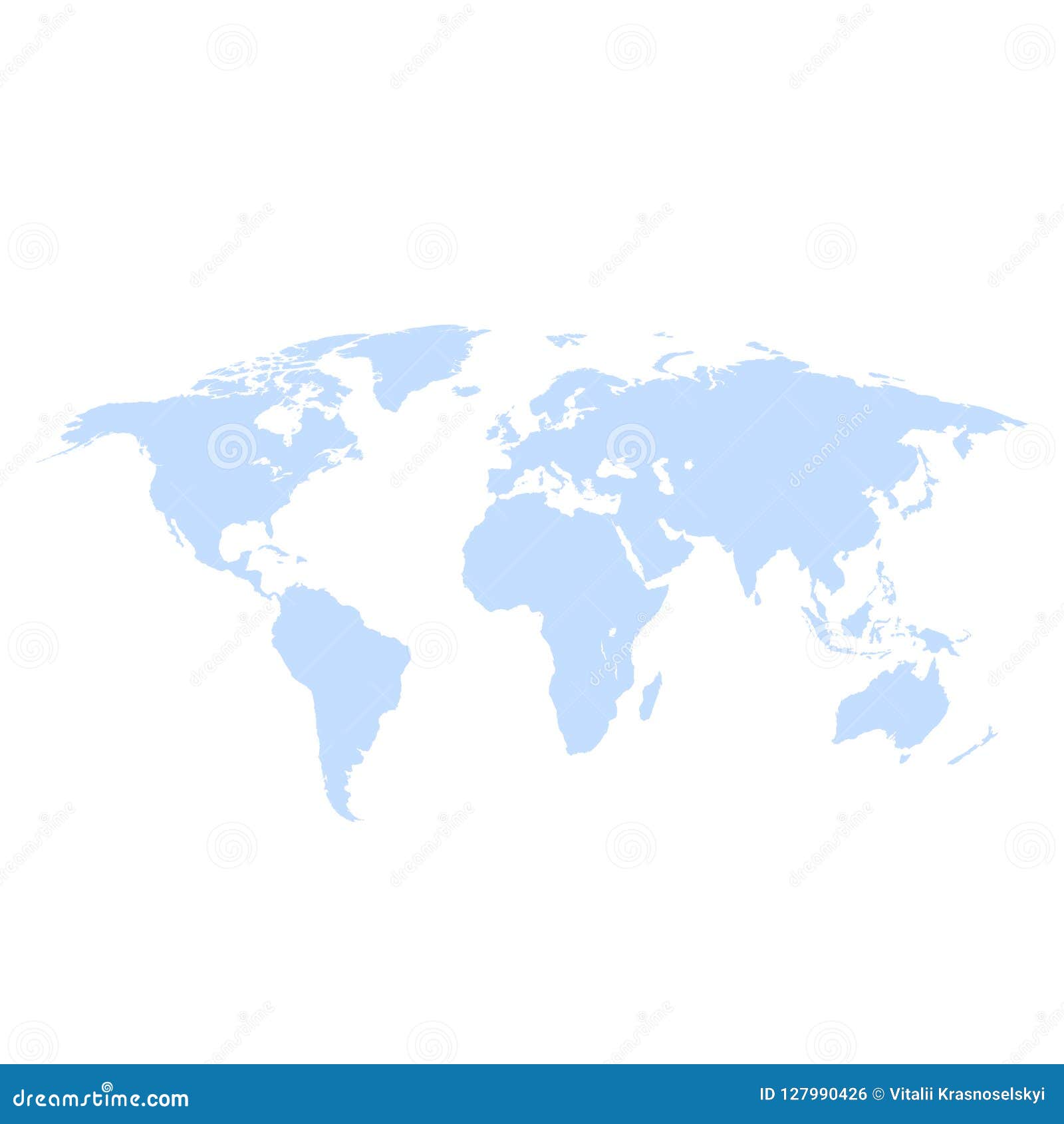 Earth World Map on a White Background Vector Illustration Stock Vector ...