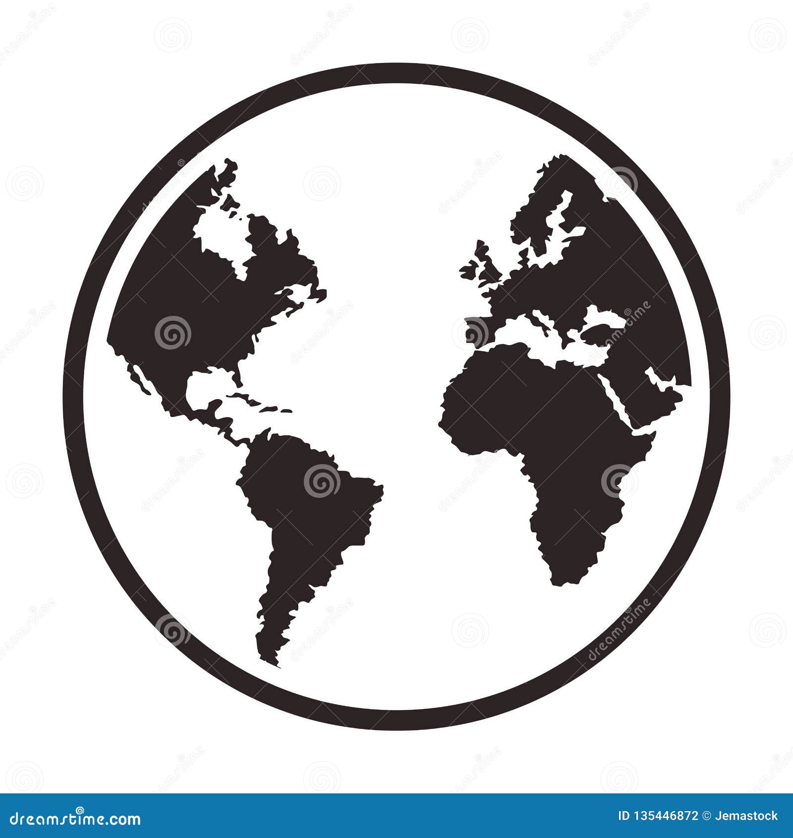 Earth world symbol stock vector. Illustration of globe - 135446872