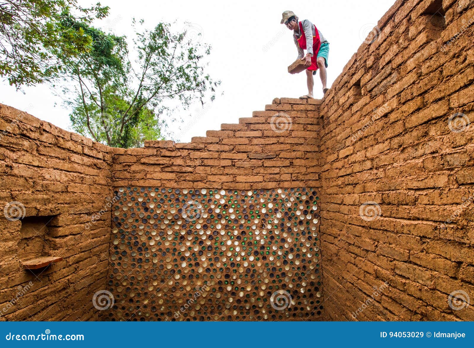 Earthen house building stock image. Image of construction - 94053029