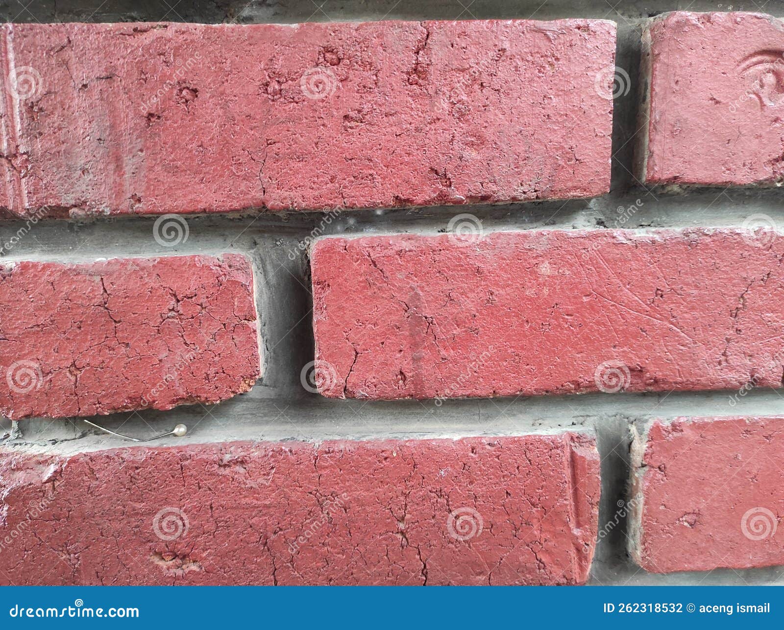 Earthen Red Brick Wall Arrangement Stock Photo - Image of wall, brick ...