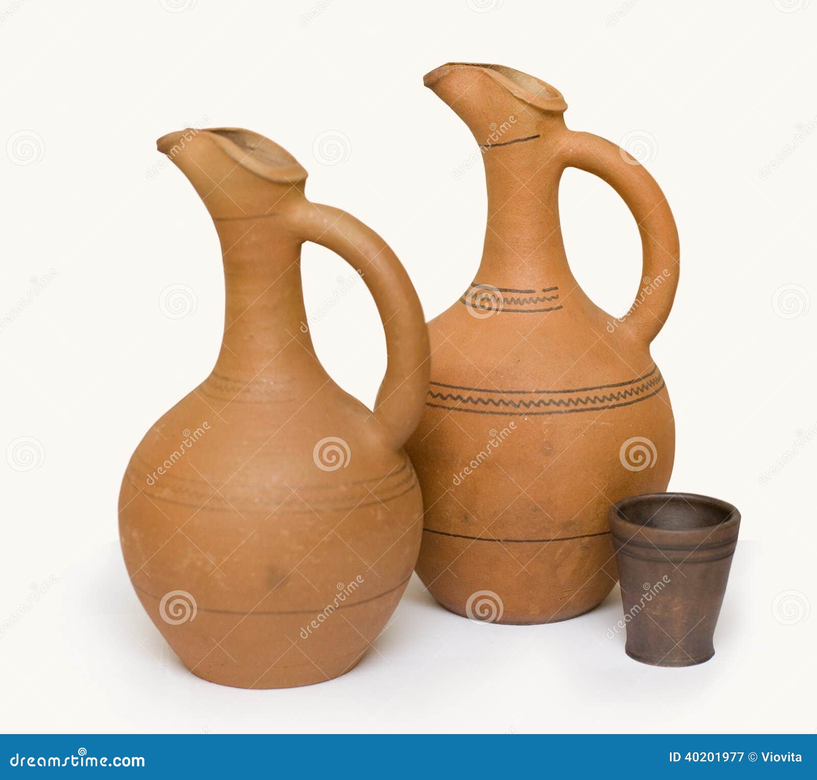 Earthen vessels stock image. Image of ewer, earthen, wine - 40201977