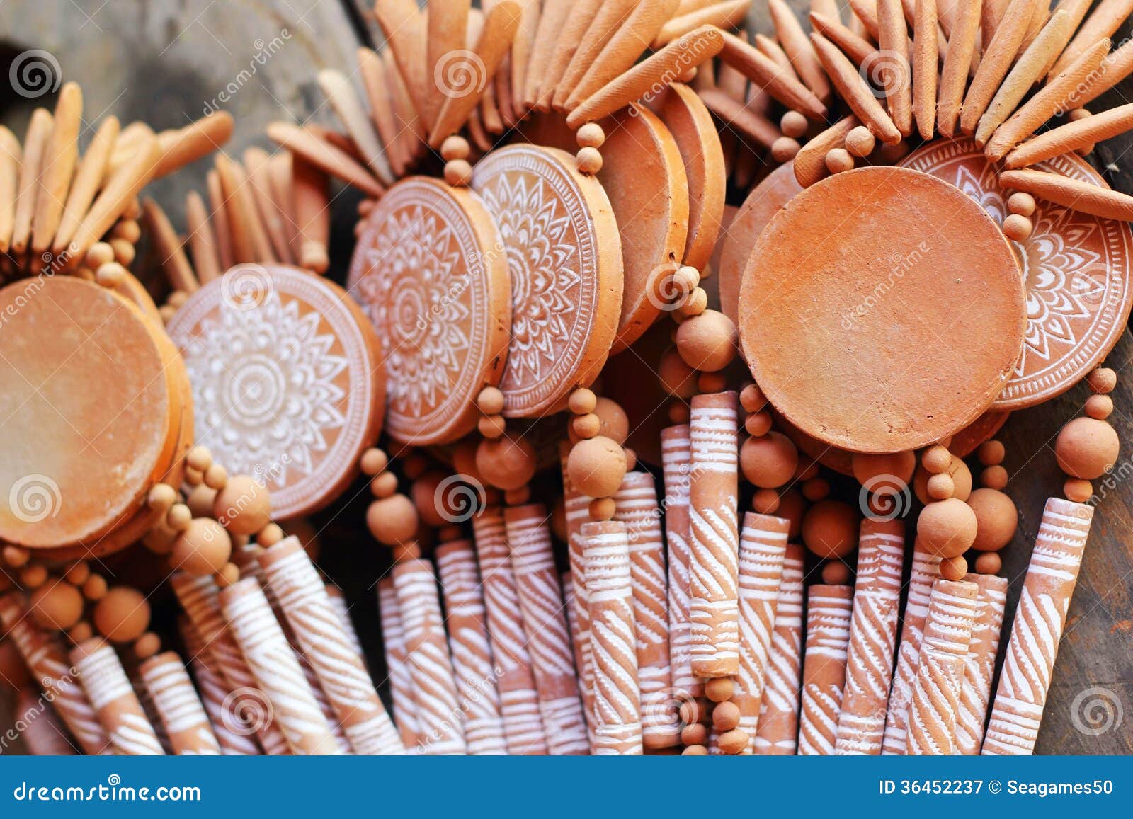 Earthenware Beautifully Decorated for Jewelry Stock Image - Image of ...