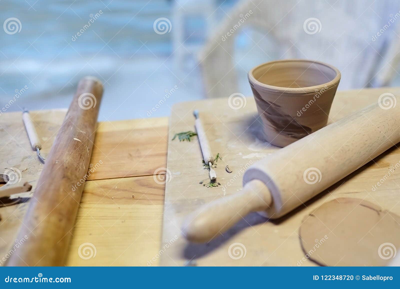 Earthenware. Ceramic Products from Raw Clay Stock Photo - Image of ...