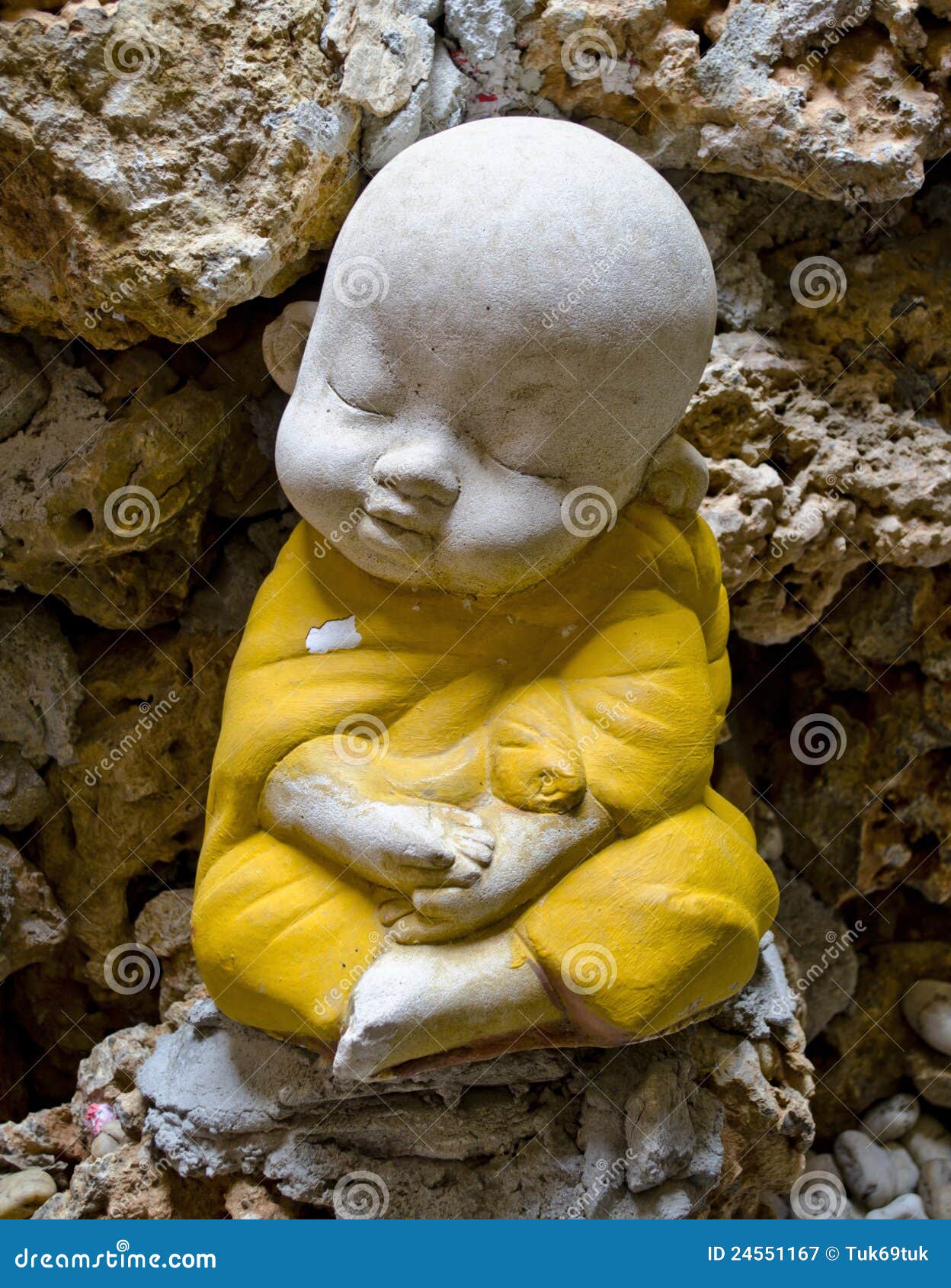 Earthenware of child monk stock image. Image of religion - 24551167