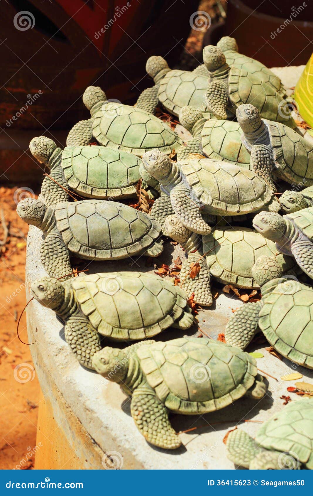 Earthenware Pottery Turtle Beautifully Decorated Stock Image - Image of ...