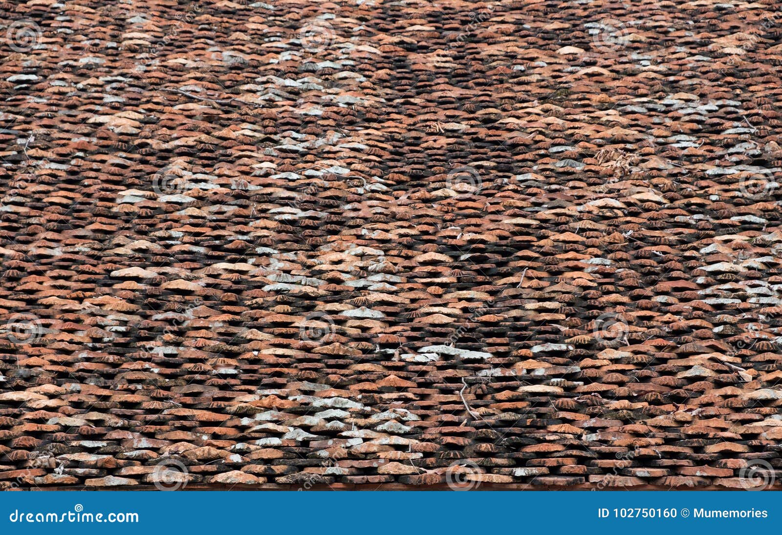 Rooftop Brick Arrangement Looking A Beautiful Texture. Stock Image ...