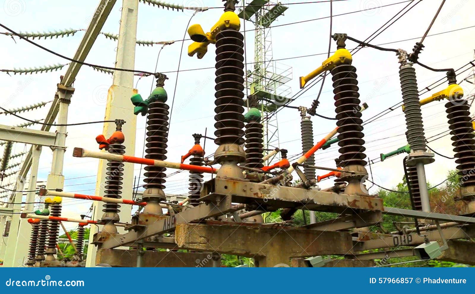 Earthing Connector in High Voltage Electrical Switchgear Stock Video ...