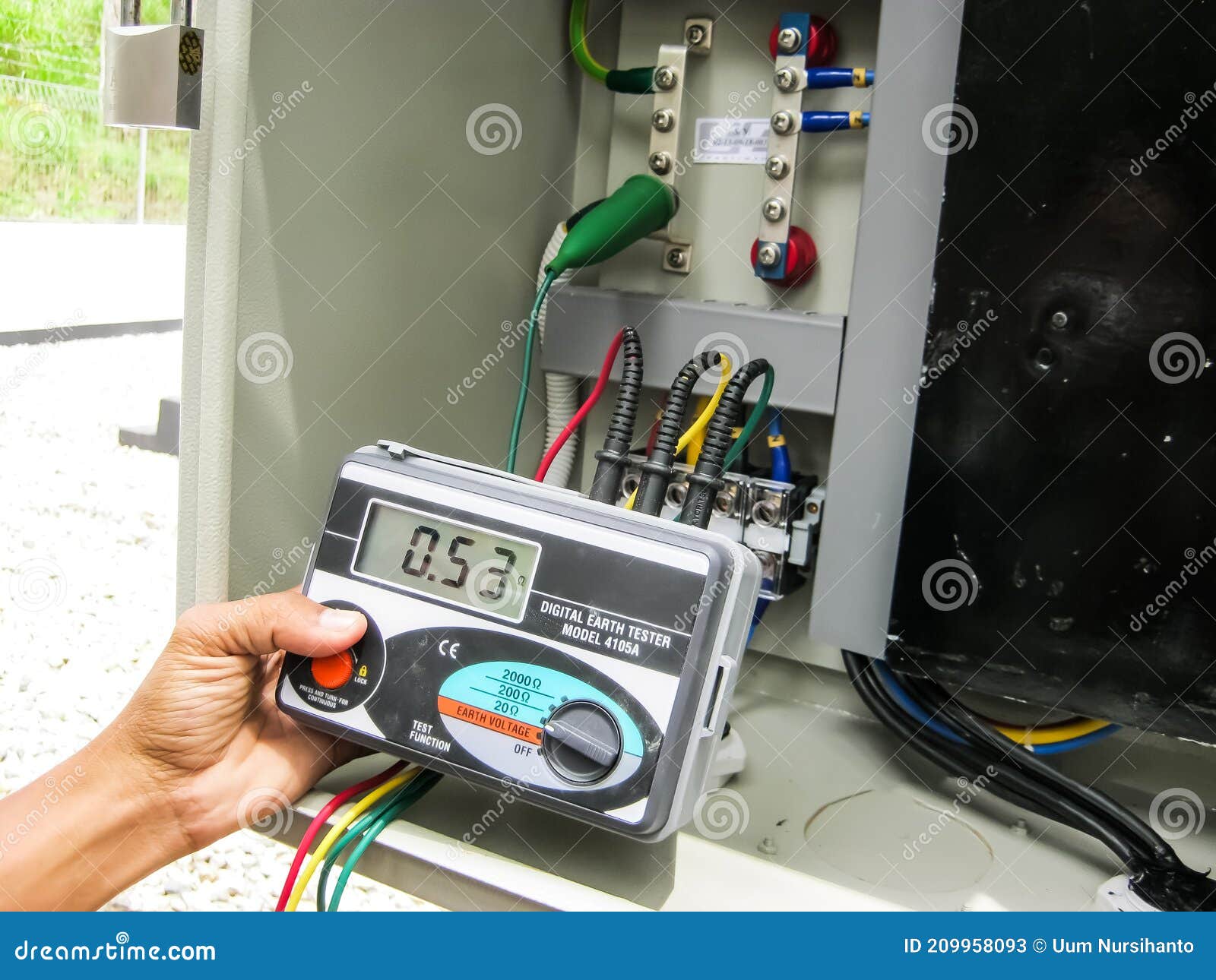Earthing Measurements on Electrical and Telecommunication Panels Stock ...