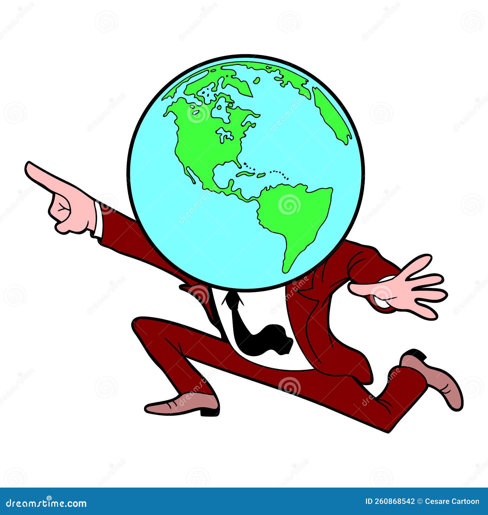 Cartoon earthman excited stock vector. Illustration of earth - 260868542