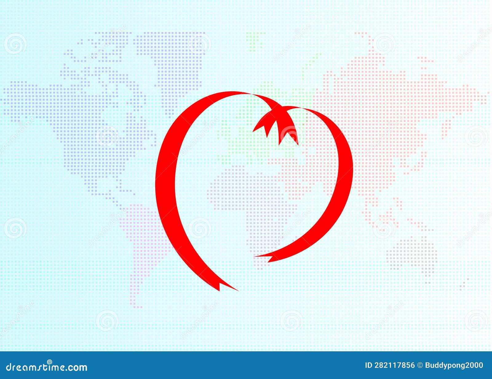 Single Heart on World Map Background Vector for Unity Concept ...