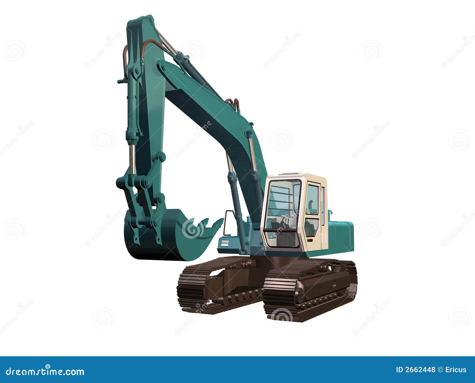 Earthmover stock illustration. Illustration of white, background - 2662448