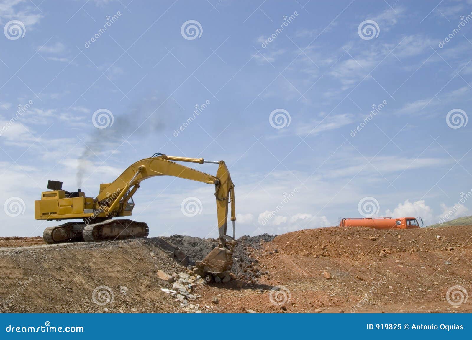 Earthmover stock image. Image of truck, foundation, ground - 919825