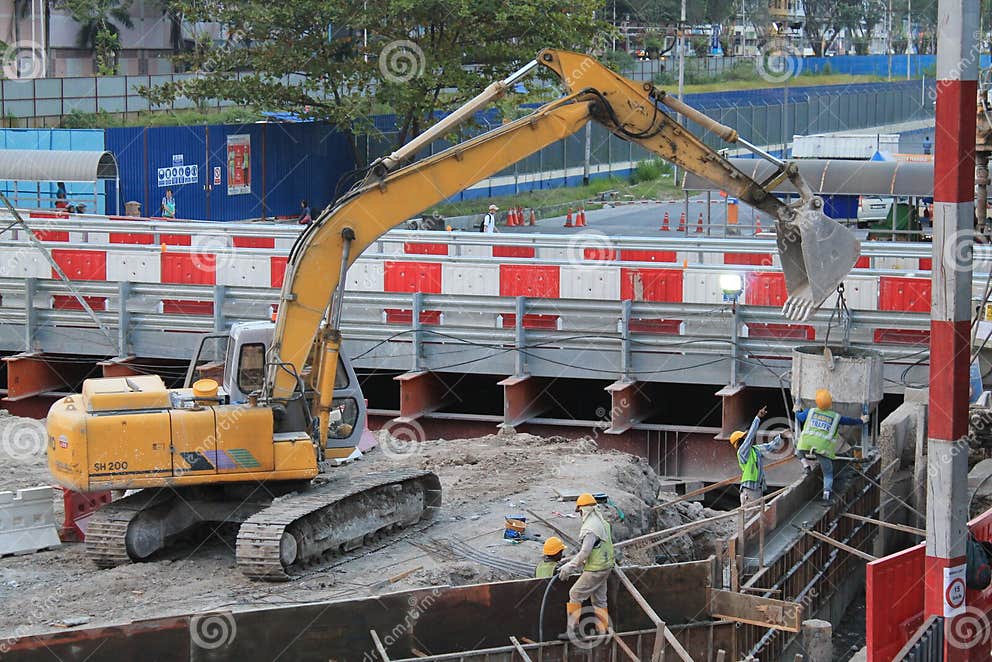 Earthmover in Construction Place Editorial Stock Photo - Image of ...