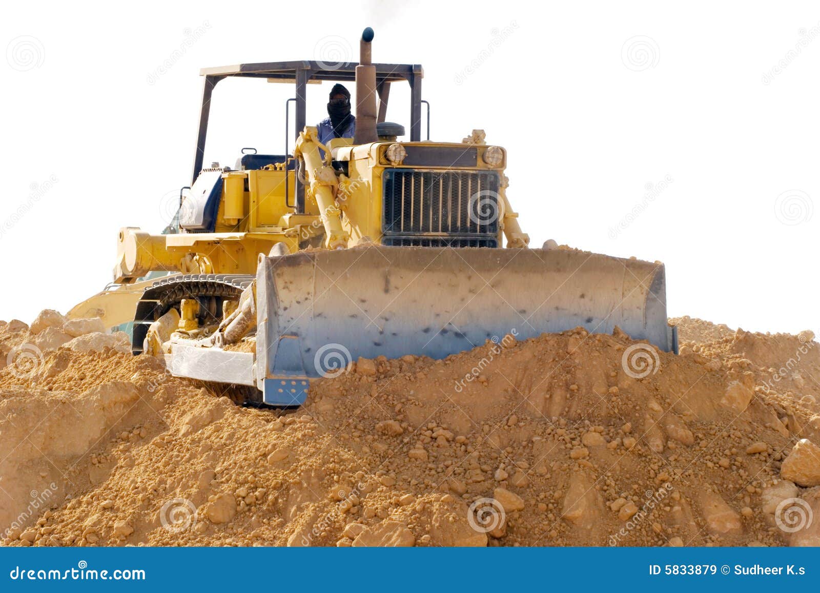 Earthmover on site stock image. Image of shovel, tractor - 5833879
