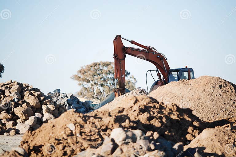 Earthmoving Equipment stock photo. Image of sand, industrial - 20050602