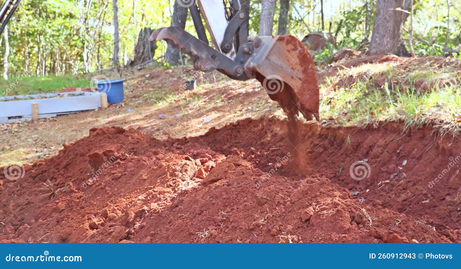 During Earthmoving Works at a Construction Site, Crawler Excavators ...