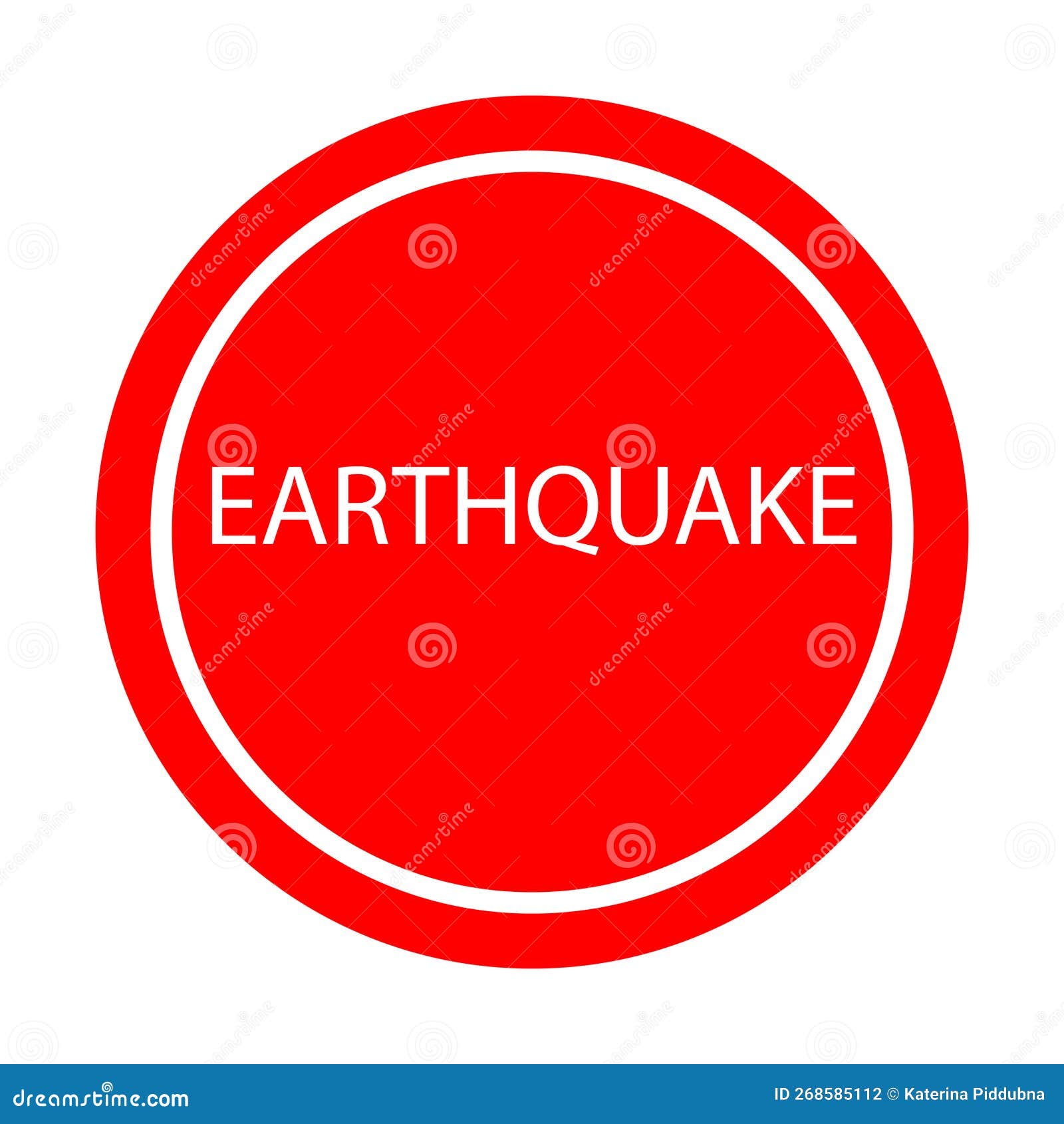 Earthquake Alert Icon stock vector. Illustration of accident - 268585112