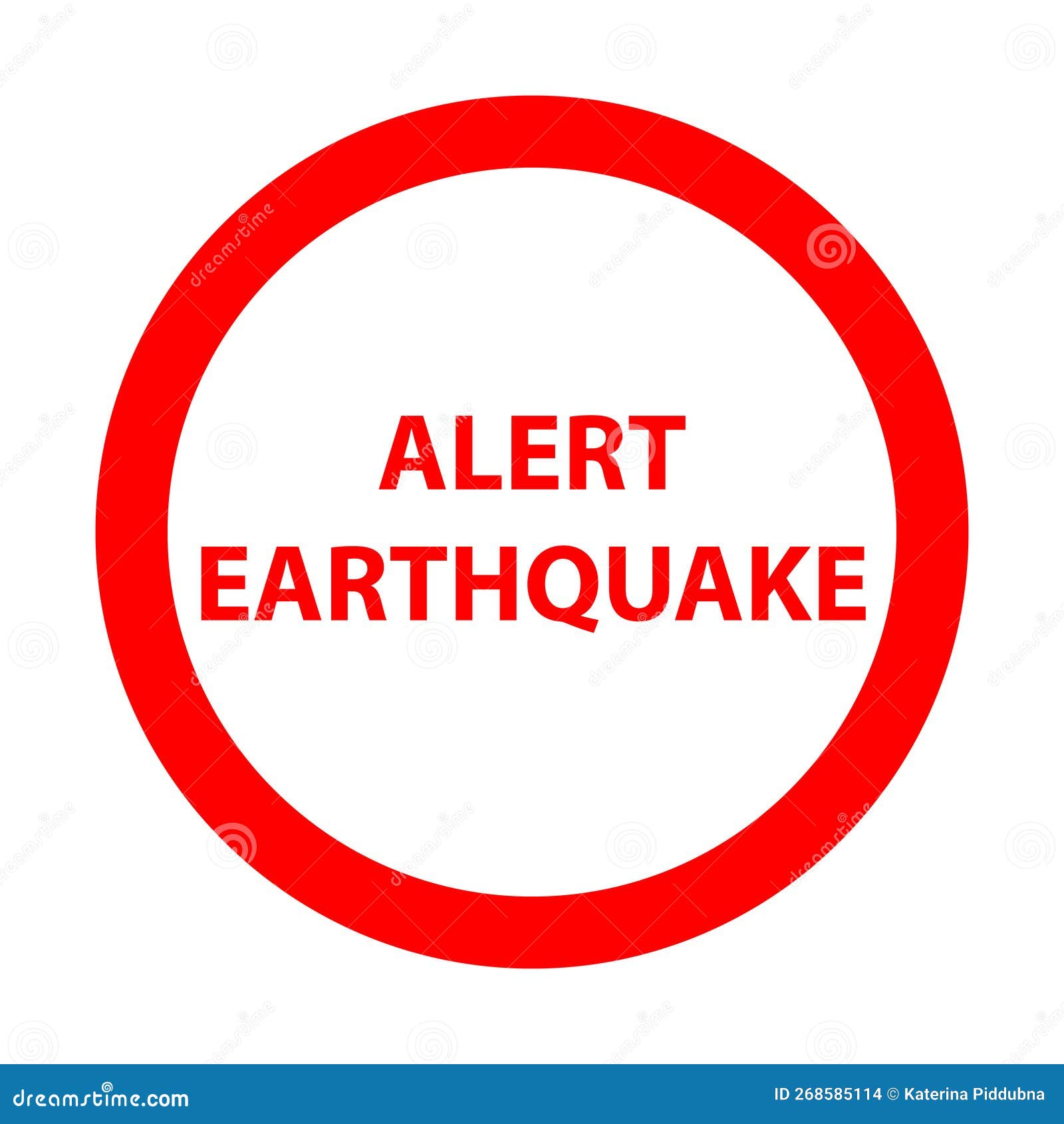Earthquake Alert Icon stock vector. Illustration of nature - 268585114